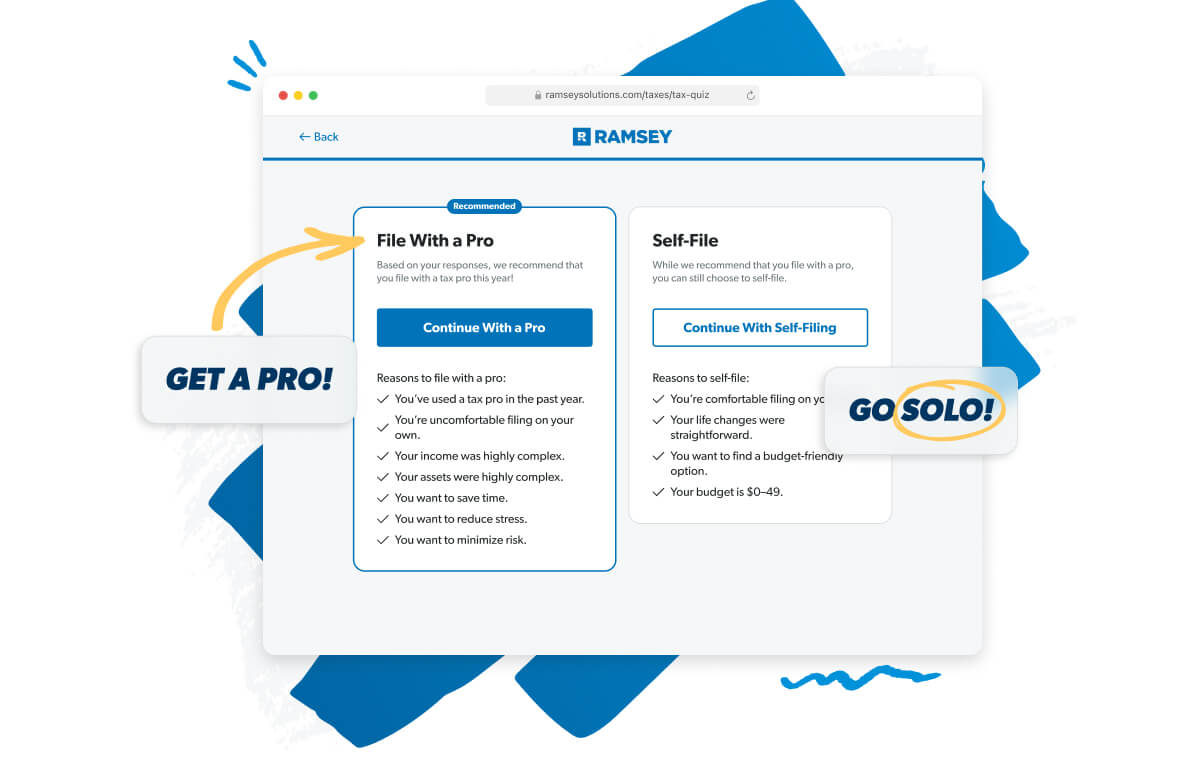 Quiz Should You File With Tax Software Or A Pro Ramsey